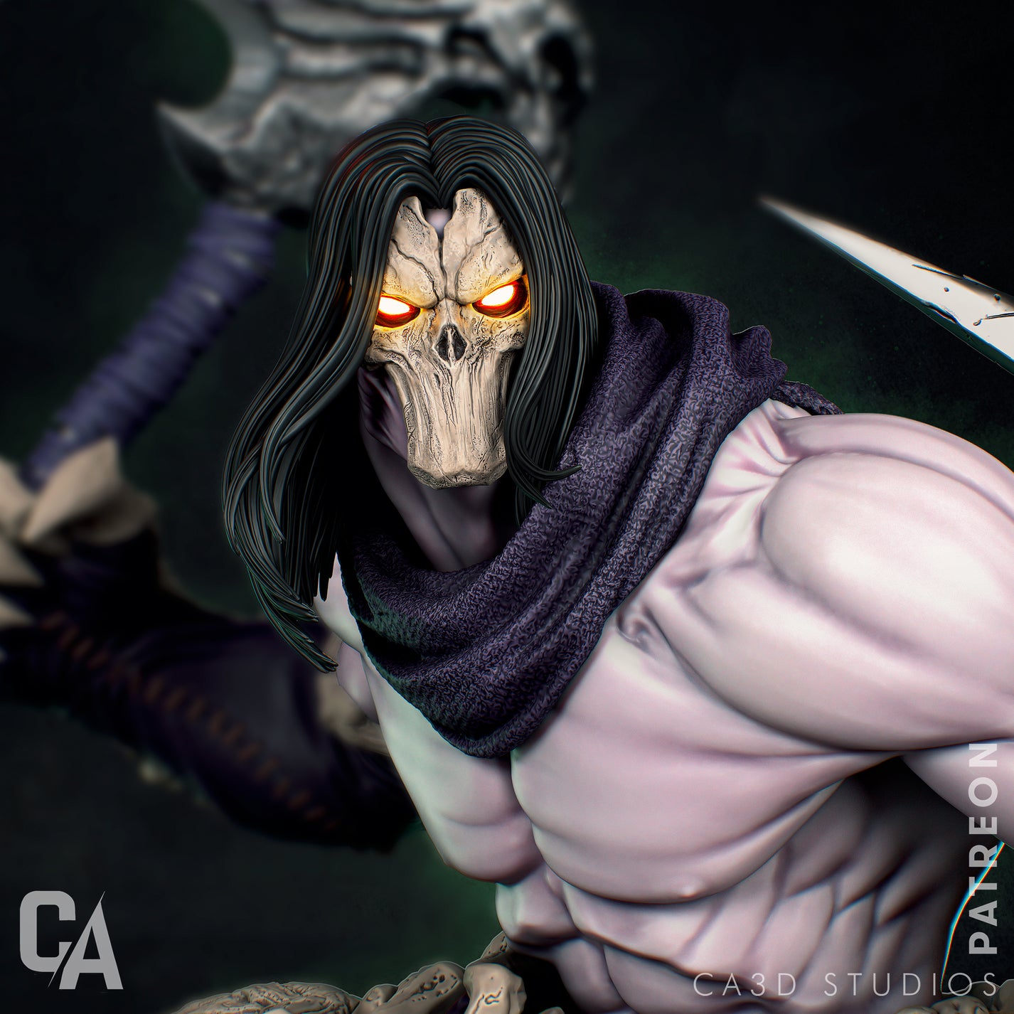 Statue Death – figurine 3D du Cavalier de Darksiders – Heroic Print